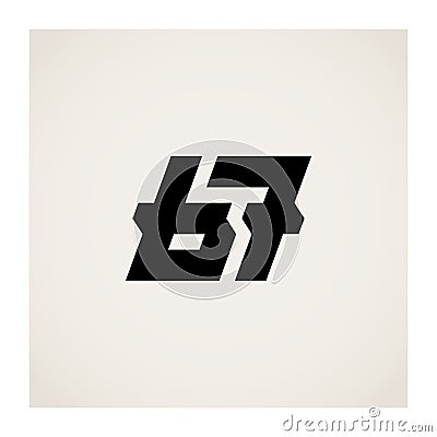 B7 - Logo, Design Element Or Icon. 7B. Dynamic Logotype With Letter B ...