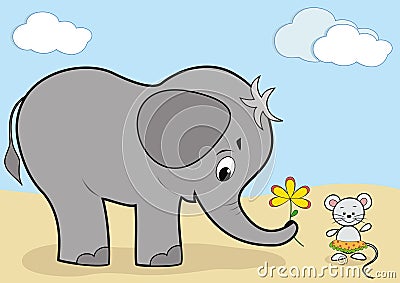 Baby Elephant And Mouse Stock Photography - Image: 8274682