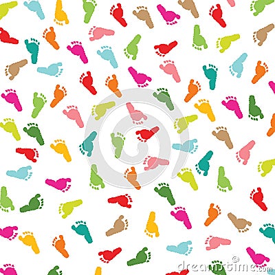 Baby Footprints Background Vector | CartoonDealer.com #45598991