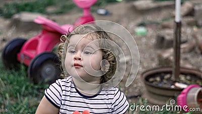 Baby Girl Talking To Camera Stock Footage - Video of look, face: 49503974