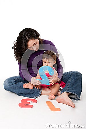 Baby Learning To Count Stock Image - Image: 16326341