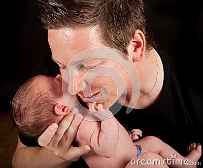Baby And Loving Father Stock Photo - Image: 9760620