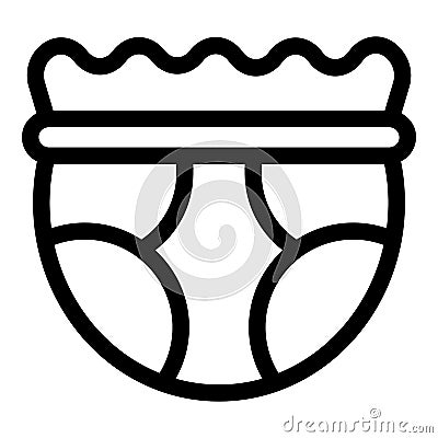 Baby Nappy Icon, Outline Style Cartoon Vector | CartoonDealer.com ...