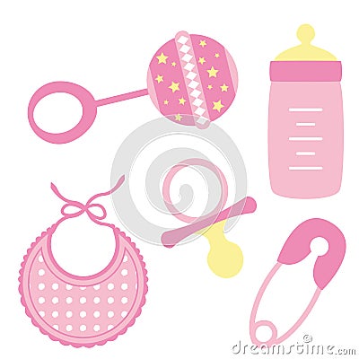 Baby Objects Girl Stock Photo - Image: 8441250