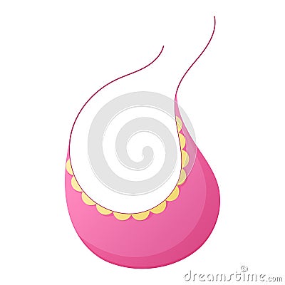 Baby Pink Bib, Vector Isolated Cartoon Illustration. | CartoonDealer ...
