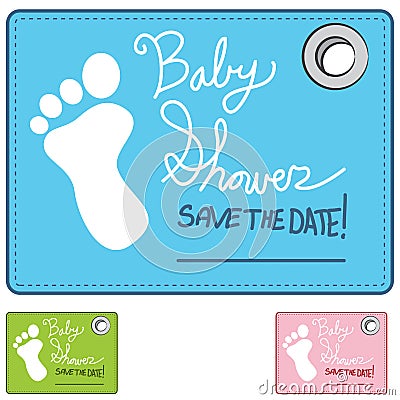 Baby Shower Reminder Card Stock Vector - Image: 46517873