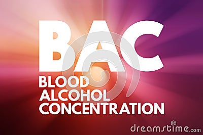 BAC - Blood Alcohol Concentration Acronym, Medical Concept Background ...