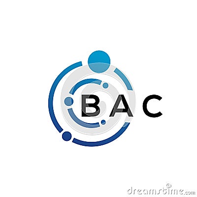 BAC Letter Logo Design On Black Background. BAC Creative Initials ...