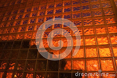 Back Lit Glass Block Wall Royalty-Free Stock Photography ...