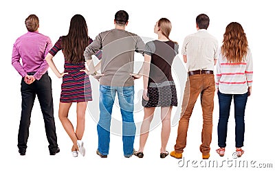 Back View Group Of People Looking Stock Photo - Image: 45043778