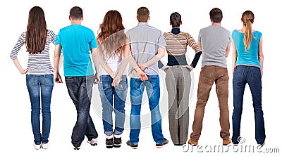 Back View Group Of People Looking Royalty-Free Stock Photography ...