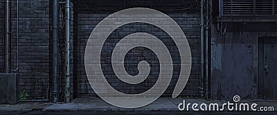 Background Covered With Alleyway, 2D Front View, Game Backdrop And ...