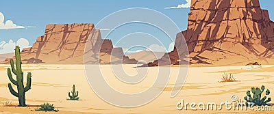 Background Covered With Desert, 2D Front View, Game Backdrop And ...