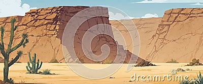 Background Covered With Desert, 2D Front View, Game Backdrop And ...