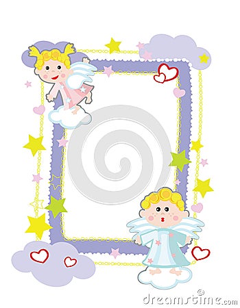 Background - Frame With Angels Stock Photo - Image: 24519450