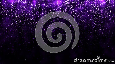 Background Glitter Falling Purple Particles. Falling Shiny Confetti ...