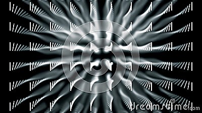 Background of Lines Extending into Depth of Black Backdrop. Animation ...