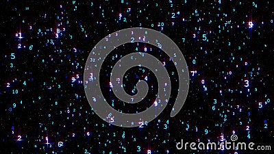 Raining Glittering Numbers stock video. Video of retro - 223420739
