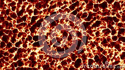 Background with Moving Mass of Lava. Motion. 3D Molecules in Hot Lava ...