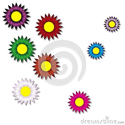 Background Of Paper Flowers Cartoon Vector | CartoonDealer.com #30690969