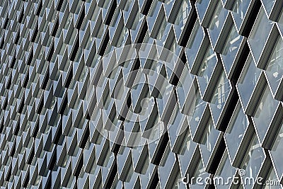 Parametric Architectural Facade With Diamond Pattern. Royalty-Free ...