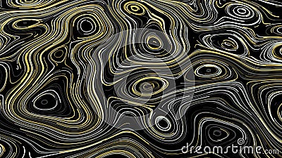 Background of Pattern of Curved and Circular Lines on Black Backdrop ...