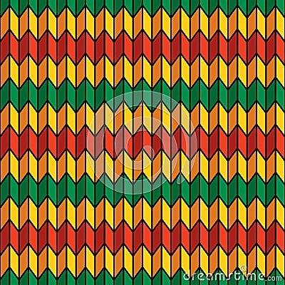 Background Seamless Pattern In Rasta Colors Cartoon Vector ...