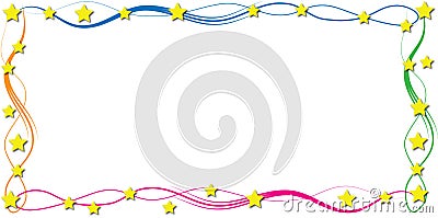 Background With Star Border Cartoon Vector | CartoonDealer.com #6988863