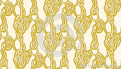 Background Of Stylized Tangled Ropes With Knots Cartoon Vector ...