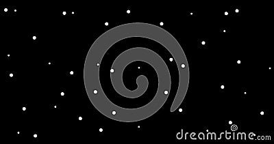 Background of White Dots Random Moving on a Black Background. Animation ...