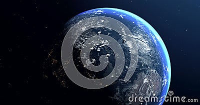 Backgrounds of Earth Rotating on Its Axis in Black Space. Stock Video ...