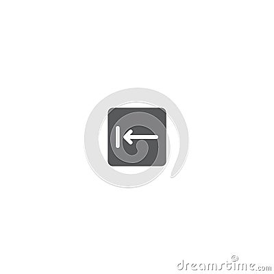 Backspace Key Vector Icon Symbol Keyboard Isolated On White Background ...