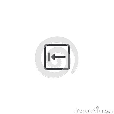 Backspace Key Vector Icon Symbol Keyboard Isolated On White Background ...