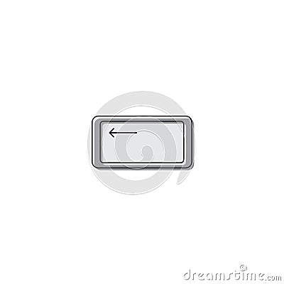 Backspace Key Vector Icon Symbol Keyboard Isolated On White Background ...