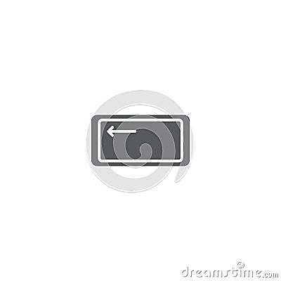 Backspace Key Vector Icon Symbol Keyboard Isolated On White Background ...