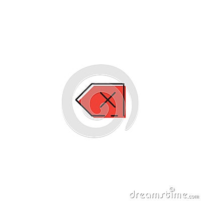 Backspace Key Vector Icon Symbol Keyboard Isolated On White Background ...
