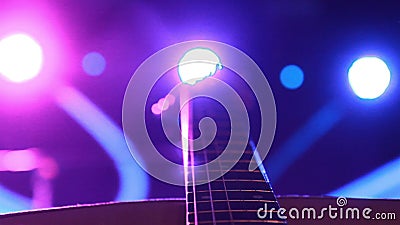 Backstage - Electric Guitar in a Stage Lighting (fading Focus) Stock ...