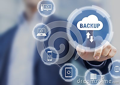 Backup Files And Data On Internet With Cloud Storage Technology That ...