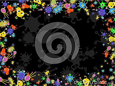 Bacteria Border Royalty-Free Stock Image | CartoonDealer.com #8869462