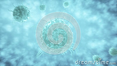 Bacteria Spread Inside The Body. Infection And Immunodeficiency Royalty ...