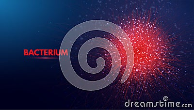 Bacterium, Microscopic Medical Illustration Of Red Bacteria Types ...