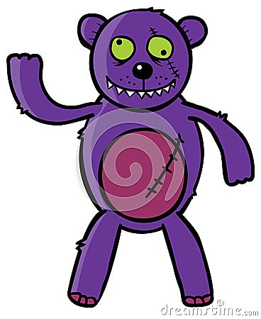 Bad Teddy Bear Cartoon Vector | CartoonDealer.com #25855841