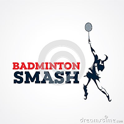 Badminton Smash Logo Design Inspiration Stock Vector - Illustration of ...