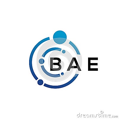 BAE Letter Logo Design On Black Background. BAE Creative Initials ...