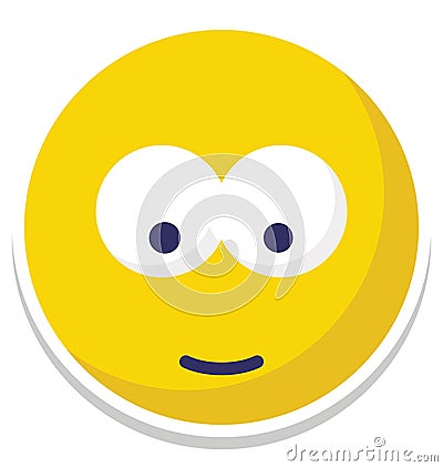 Baffled Emoticon, Stare Emoticon Vector Isolated Icon Which Can Easily ...