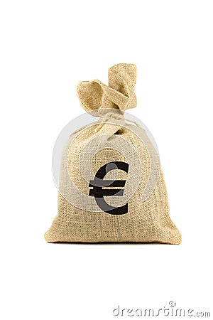 Bag With Euro Sign Royalty Free Stock Image - Image: 4648796