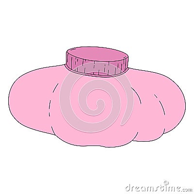 Bag Of Ice In Cartoon Style. Vector Illustration Of Ice Pack Isolated ...