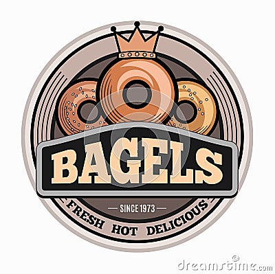 Bagels Logo Design.. Vector Illustration For Advertising ...