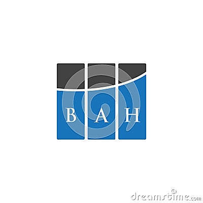 BAH Letter Logo Design On BLACK Background. BAH Creative Initials ...