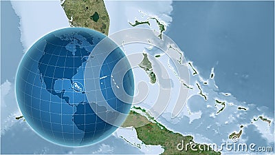 Bahamas and Globe. Satellite Stock Video - Video of international ...
